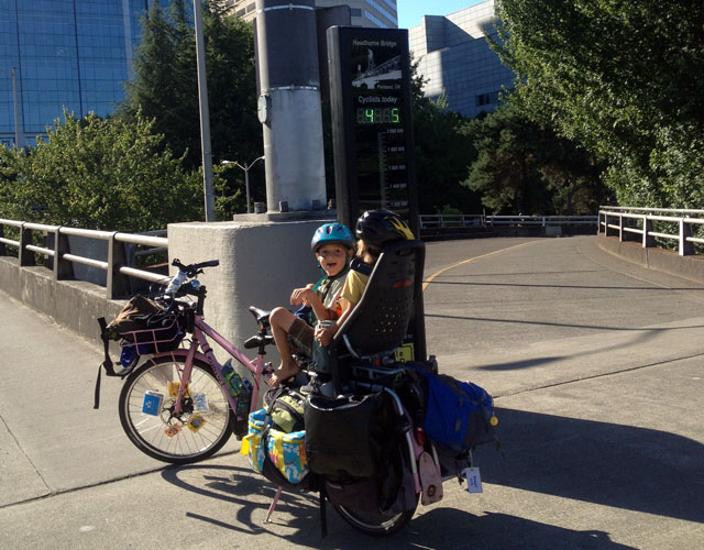 Cargo bike on BoltBus | Family Ride